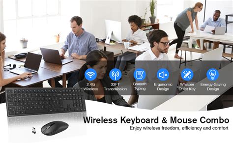 Racegt Wireless Keyboard And Mouse Set Full Size Ultra Thin Usb Silent Keyboard With Soft