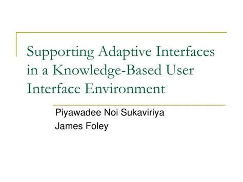PPT Supporting Adaptive Interfaces In A Knowledge Based User Interface Environment PowerPoint
