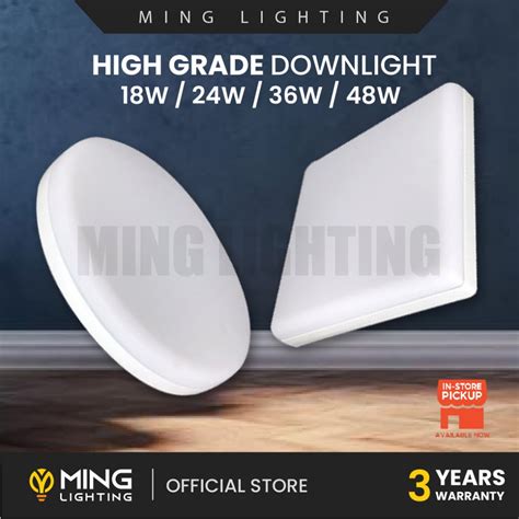 High Grade Led Surface Down Light 18w 24w 36w 48w White Round Square