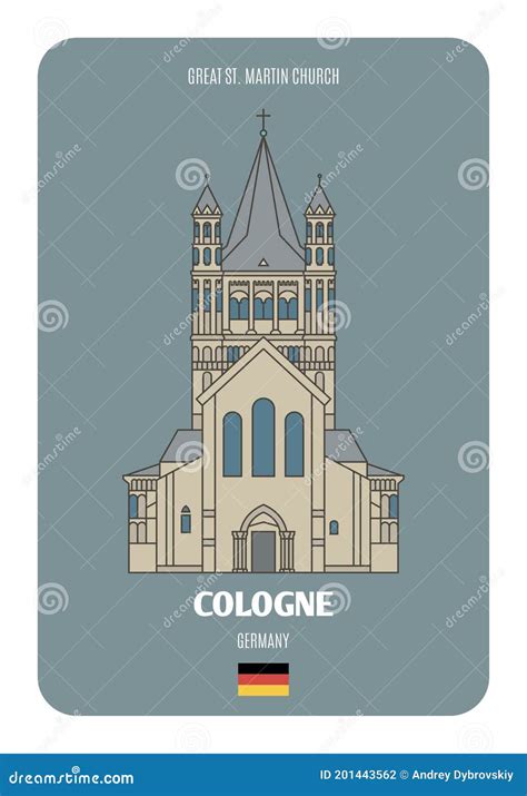 Великий св Церковь Мартина в кельне Германия Архитектурные символы городов европы