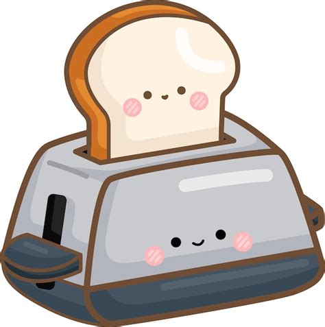 Premium Vector A Vector Of A Cute Toaster