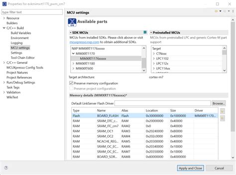 debugging from sram in mimxrt1170 nxp community