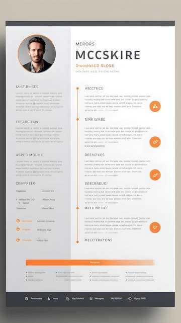 Modern Cv Template With An Emphasis On Visual Elements And Structured