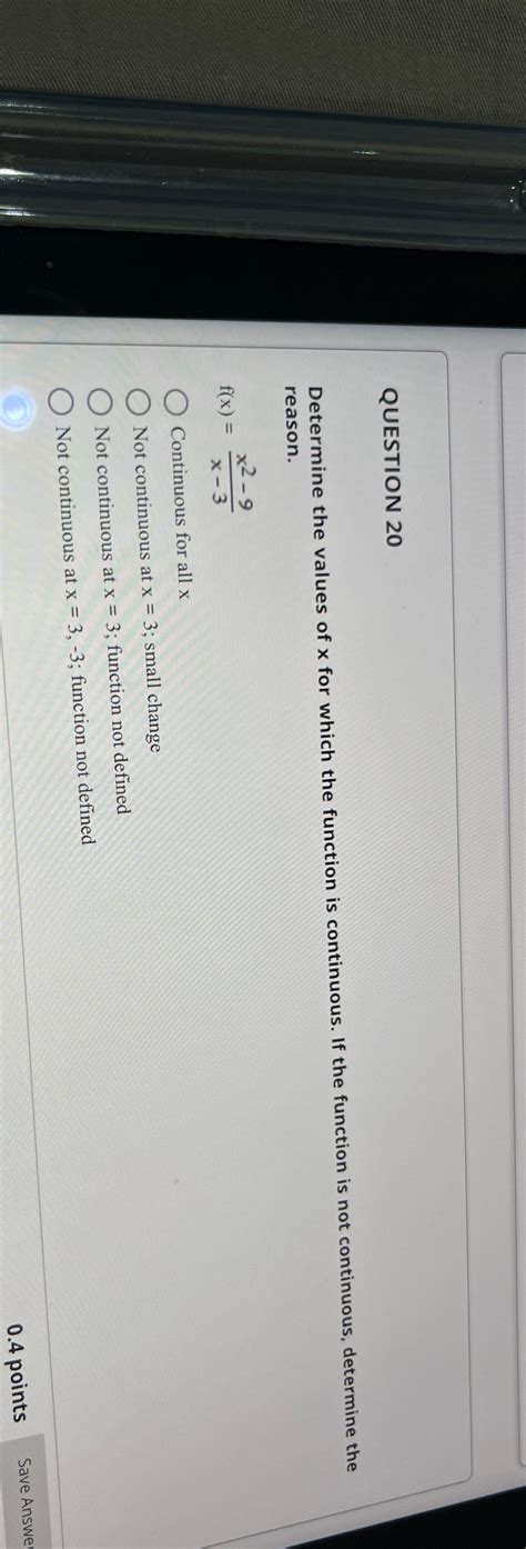 Solved QUESTION Determine The Values Of X For Which The Chegg