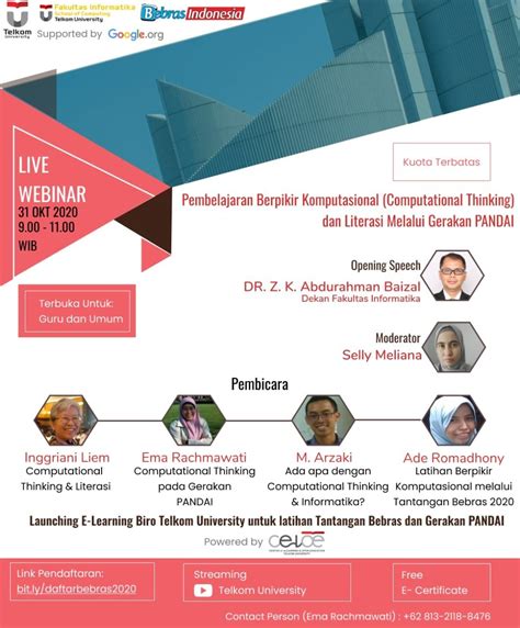 Webinar Pembelajaran Computational Thinking Dan Literasi Melalui