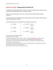 Class 11 AdvancedFunctions Notes Nov 16 18 Pdf Advanced Function Class 11 Notes Lesson 11