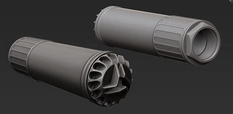 Silencer Suppressor Oss Highpoly 5x56 Nato 3d Model Cgtrader