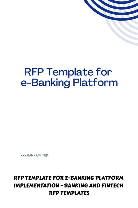 Rfp Template For E Banking Platform Implementation Banking And Fintech Rfp Templates