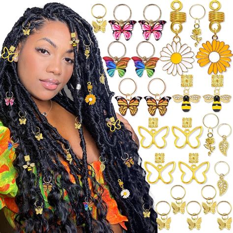 100 Pcs Gold Hair Cuffs Loc Hair Jewelry For Braids