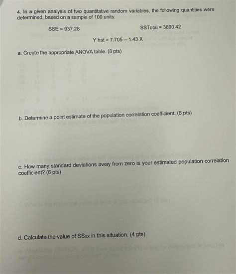 Solved In A Given Analysis Of Two Quantitative Random Chegg