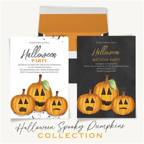 Halloween Simple Cute Pumpkin Qr Code Social Media Invitation Zazzle