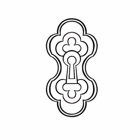 Premium Vector Retro Keyhole Protection Vector Illustration