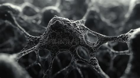 Microscopic View Of Intricate Cellular Structures Displaying A Web Of Interconnected Networks