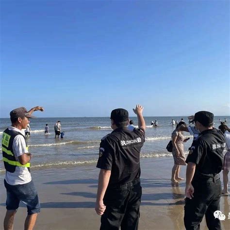 涨潮危险长乐22名安全员守护12公里海滩 漳港街道