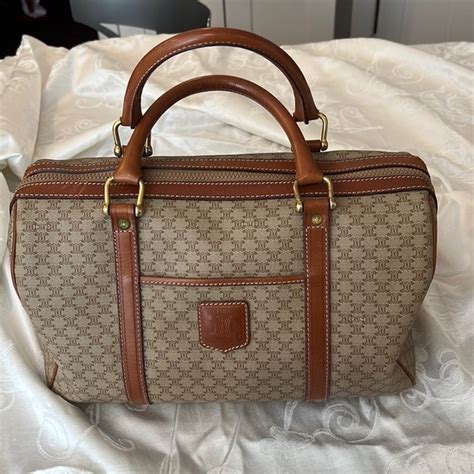 Celine Bags Vintage Celine Macadam Boston Bag Poshmark