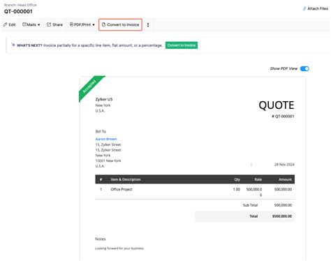 Progress Invoice Help Zoho Billing