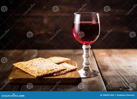 Matzah Red Wine Kosher Jewish Bread Pesach Holiday Passover Food