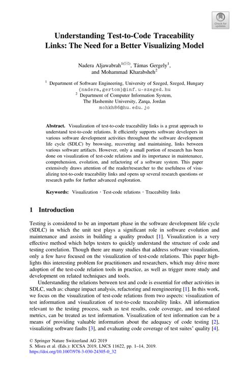 pdf understanding test to code traceability links the need for a