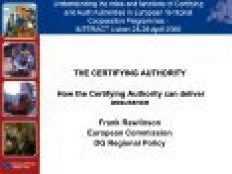 How The Certifying Authority Can Deliver Assurance Interact