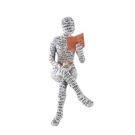 Reading Women Figurine Thinker Statue Modern Abstract Sculpture Decor