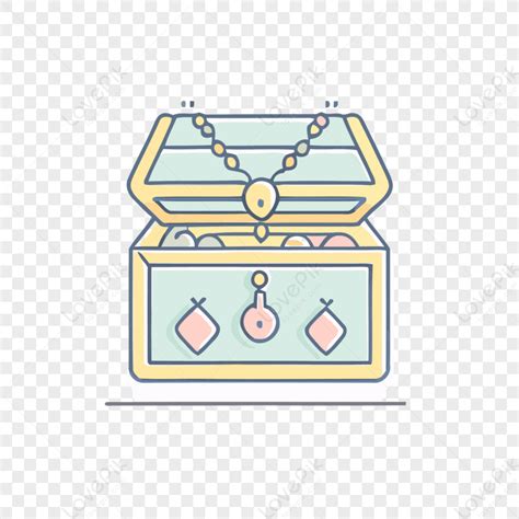 목걸이와 진주가 들어 있는 보석 상자 벡터스케치ui Png 일러스트 무료 다운로드 Lovepik