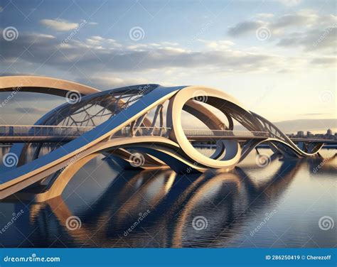 Bridge Of The Future Stock Illustration Illustration Of Industrial 286250419