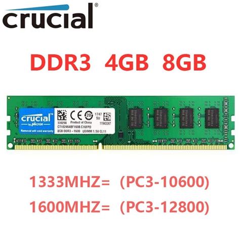 Crucial Ddr3 4gb 8gb 16gb 1333 1600mhz Desktop Ram Memory Dimm 240pins Ddr3 Ebay
