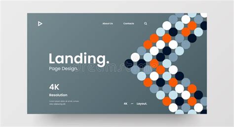 website screen part for responsive web design abstract geometric pattern banner layout landing