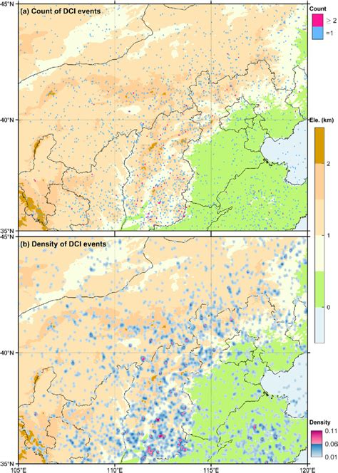 Spatial Distribution Of The 2 534 Isolated Deep Convection Initiation