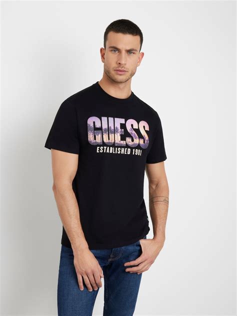 Guess® T Shirt Logo Frontal Homem