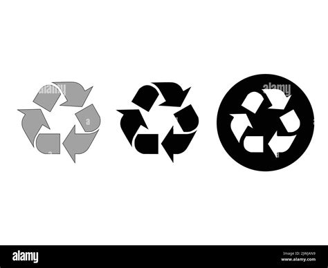 Recycle Symbol Isolated On White Background Mobius Strip Black