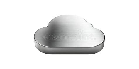Metallic Cloud Shaped Object Symbolizes Cloud Computing And Data