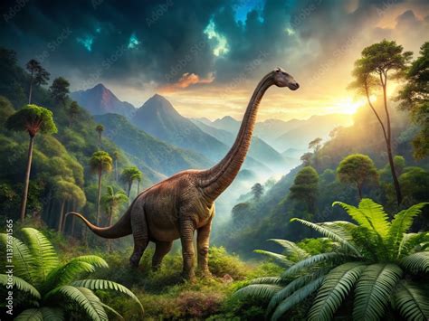 Prehistoric Park Jurassic Dinosaur Landscape Ancient Reptiles
