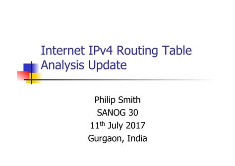Pdf Internet Ipv4 Routing Table Analysis Update Dokumentips