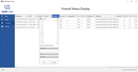 Firewall Status Display Ms Final Practicum Project Zebs Lab