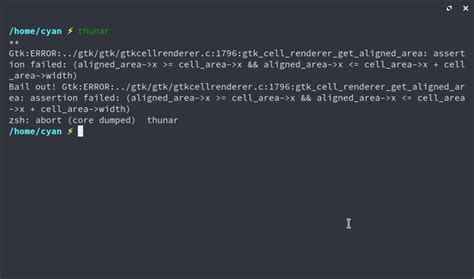 getting this error when i try to open any folder in thunar after a recent update of gtk3 maybe