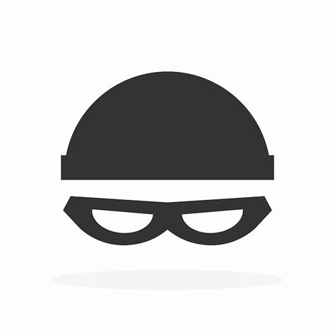 Premium Vector Thief With Cap Black Icon Criminal Logo Vector