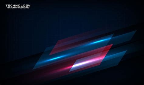 Premium Vector 3d Blue Red Techno Abstract Background Overlap Layer On Dark Space With Speed