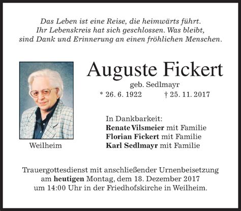 Traueranzeigen Von Auguste Fickert Trauer Merkur De
