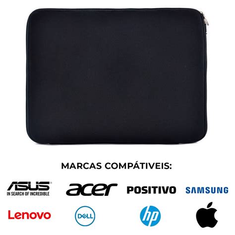 Capa Case Maleta Notebook Macbook Espumada 14 Ou 156 Polegadas Luva
