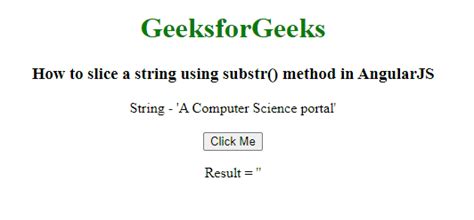 How To Slice A String In Angularjs Geeksforgeeks