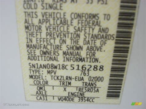 2008 Xterra Color Code Qm1 For Avalanche White Photo 61853244