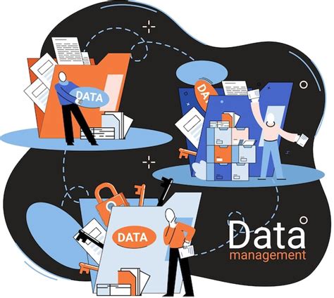 Premium Vector Data Management Metaphor Privacy Media Center Business