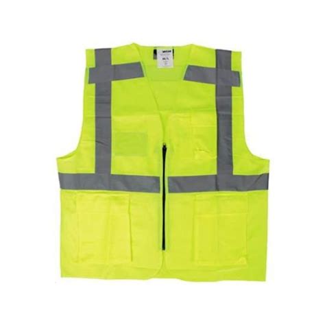 Veiligheidsvest M Wear 0170 Fluo Geel Met Rits En Zakken Kopen