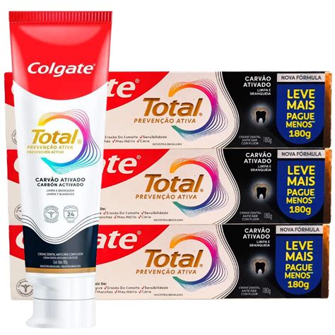 Promo 3x Creme Dental Colgate Carvão Natuweb
