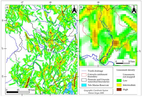 Line Density Map Quantifying The Relative Spatial Distribution Of