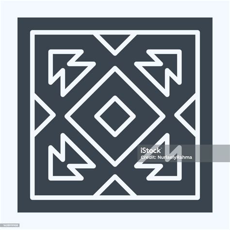 아이콘 카펫입니다 미국 원주민 상징과 관련이 있습니다 글리프 스타일 심플한 디자인 편집 가능 간단한 그림 개척시대의 서부에 대한 스톡 벡터 아트 및 기타 이미지 Istock