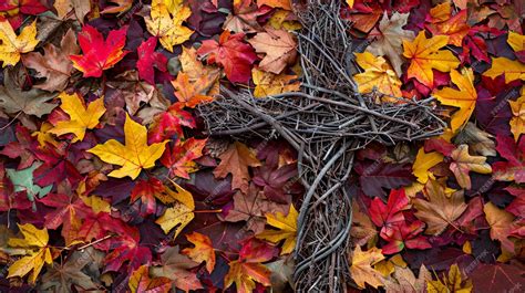 Premium Photo Interwoven Branches Cross With Nature Background
