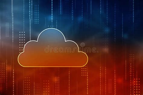 2d Illustration Of Cloud Computing Digital Cloud Computing Concept