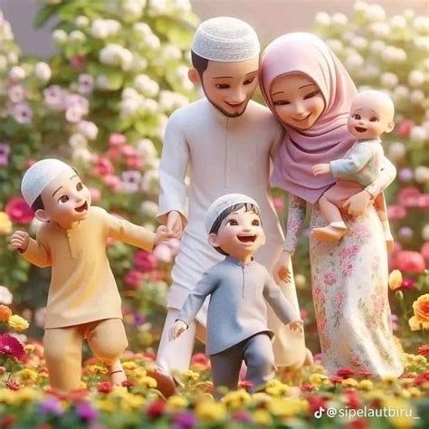 Pin Di Girly M Di 2024 Kartun Foto Keluarga Kartun Hijab